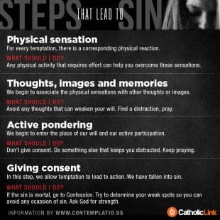 Infographic: Description of Steps that lead to sin | Catholic-Link