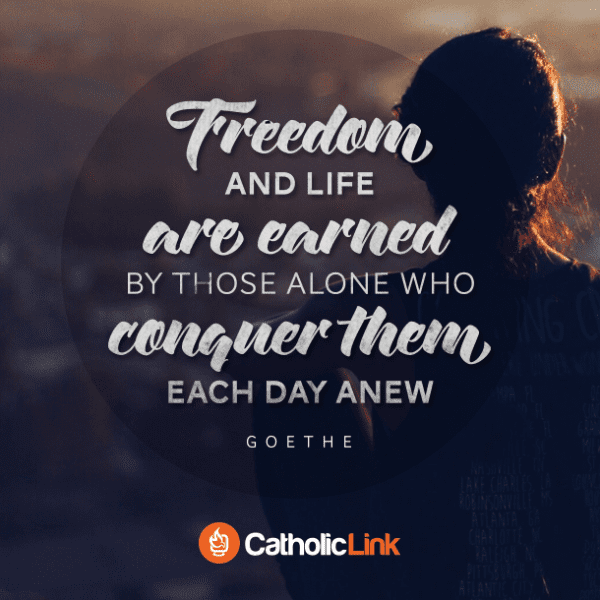 Freedom And Life Are Earned By Those Who... | Catholic-Link.org