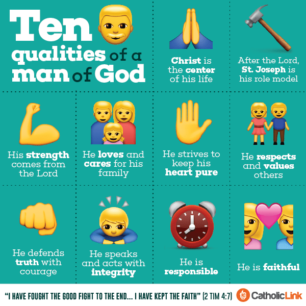 Infographic 10 Qualities Of A Godly Man Catholic Link