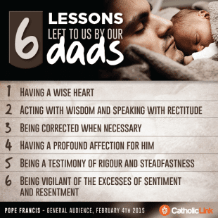 Infographic: 6 lessons left to us by our dads - Catholic-Link