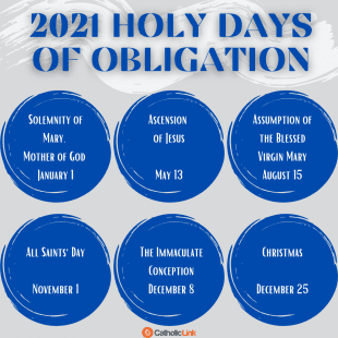 Catholic Holy Days Of Obligation 2021 - Catholic-Link